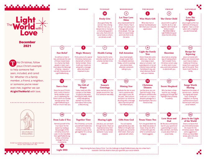 “Jesus Christ is the light of the world,” said Elder Marcus B. Nash, a ...